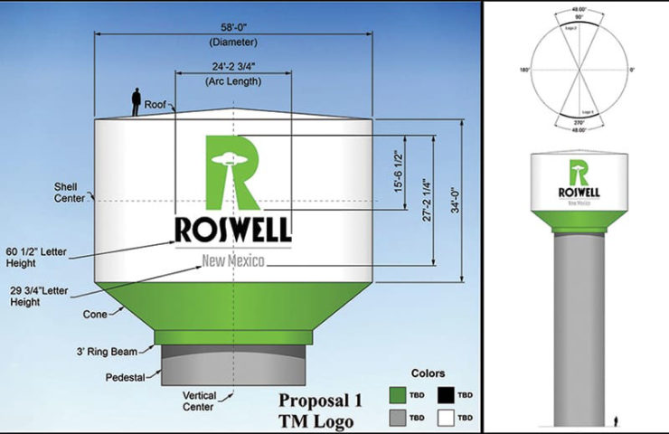 Roswell, New Mexico Water Tank Showcases Town’s Illustrious UFO History ...